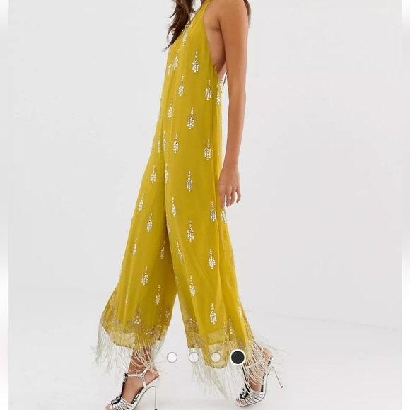 ASOS | Pants & Jumpsuits | Asos Edition Crystal Embellished Jumpsuit ...